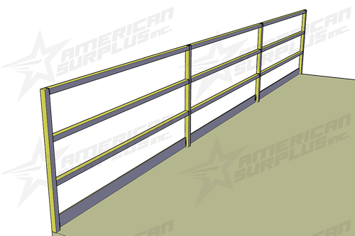 Used Mezzanine 3 Rail Hand Railing | American Surplus