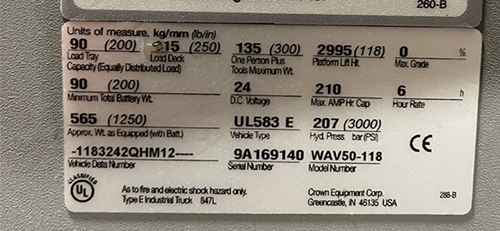 Used Crown Wave Work Assist Vehicle | American Surplus