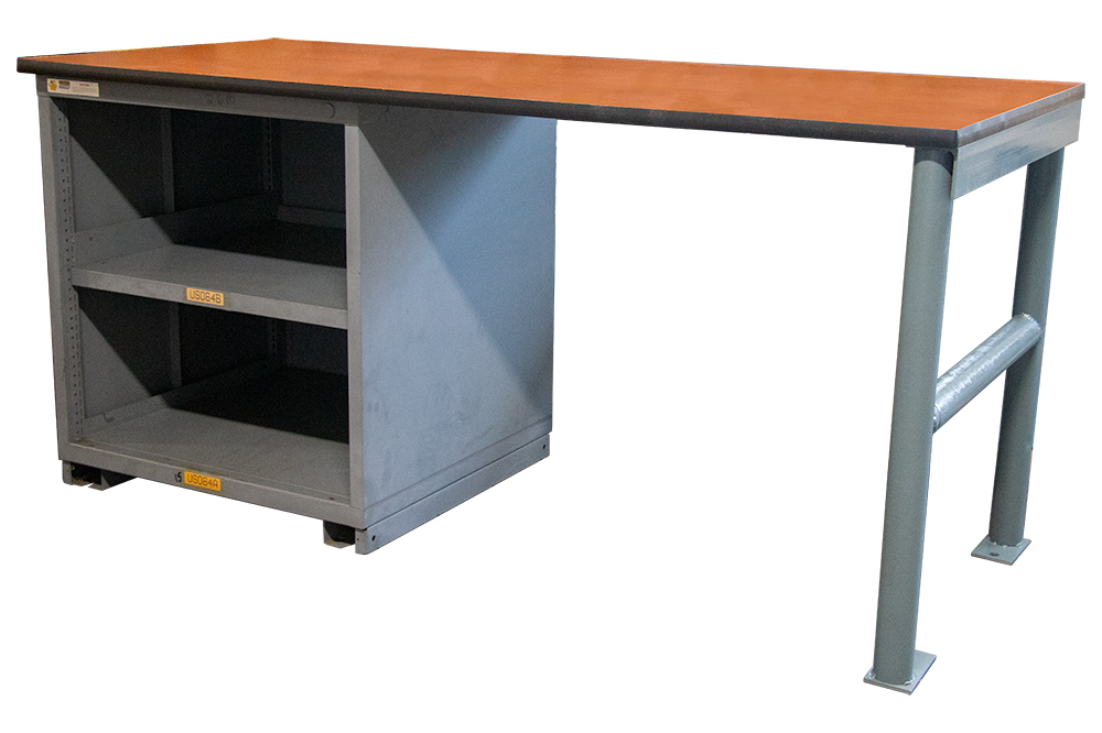 Used Industrial Workbench w/ Steel Drawers