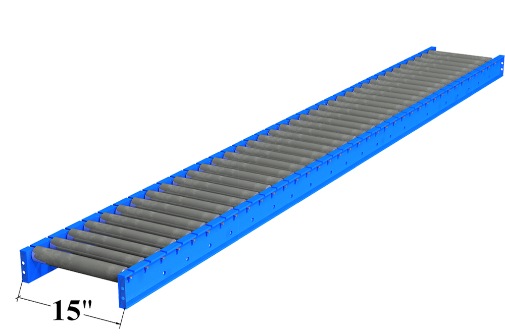 Used 15" Wide Gravity Roller Conveyor | American Surplus