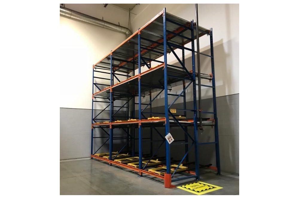 Used Advanced Push Back Racking System
