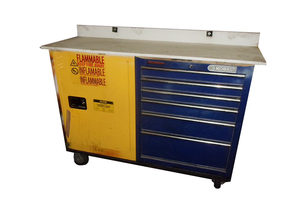 Used Flammable Safety Cabinet Cart with Drawers