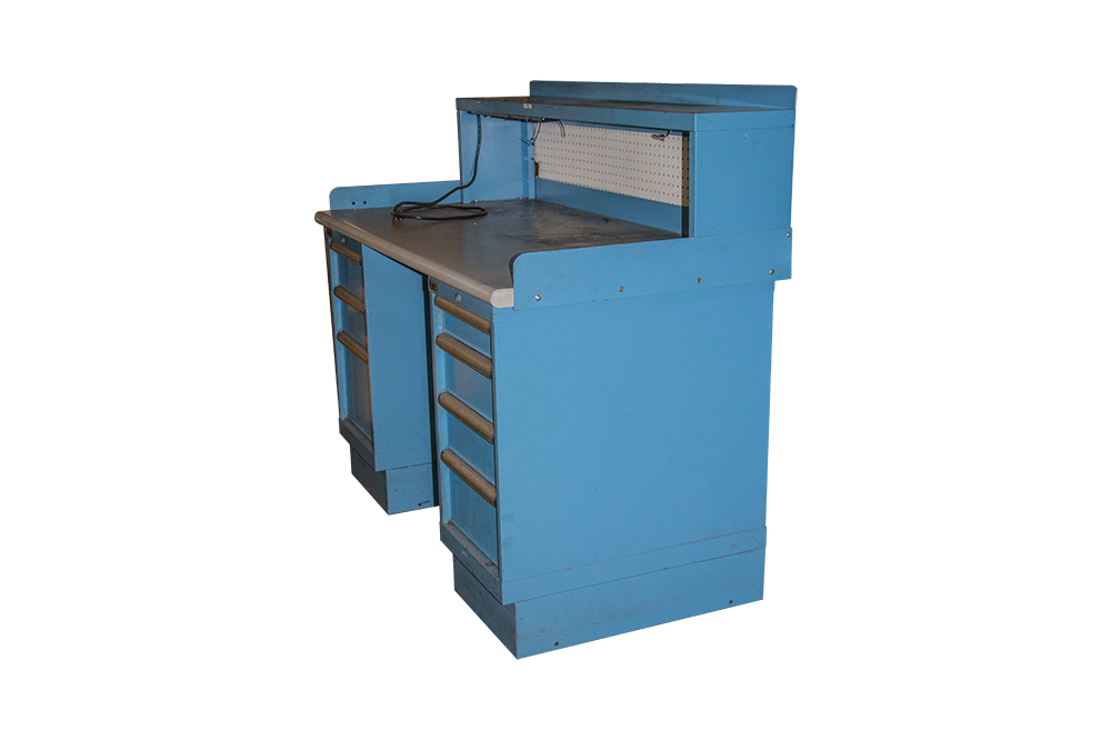 Used Lista Industrial Workbench With Divided Parts Cabinets For Sale ... Used Lista Industrial Workbench With Divided Parts Cabinets For Sale ...
