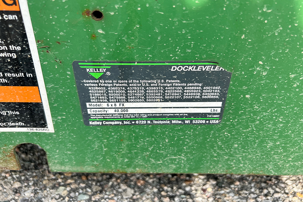 Used Kelly FX Air Powered Dock Leveler | American Surplus