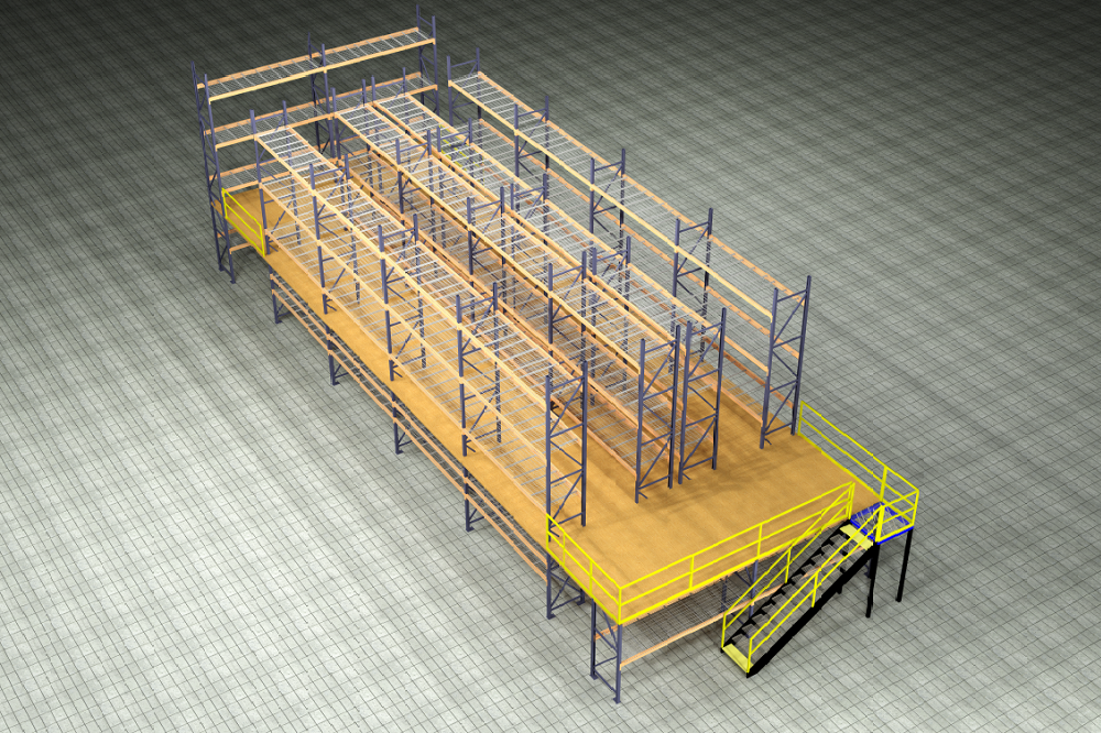 Used Pallet Rack Supported Mezzanine | American Surplus